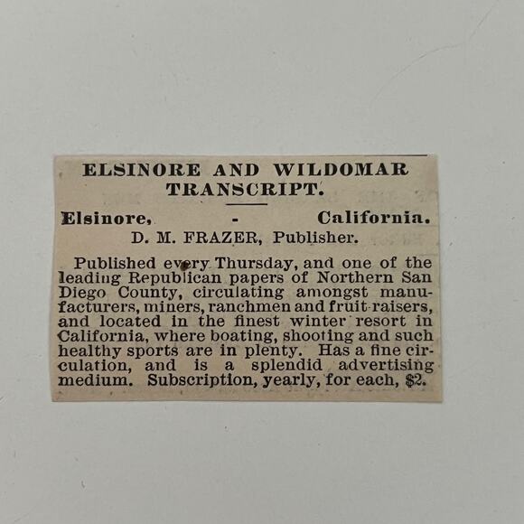 None and/or Unknown | Other | Elsinore Wildomar Transcript Dm Frazer ...